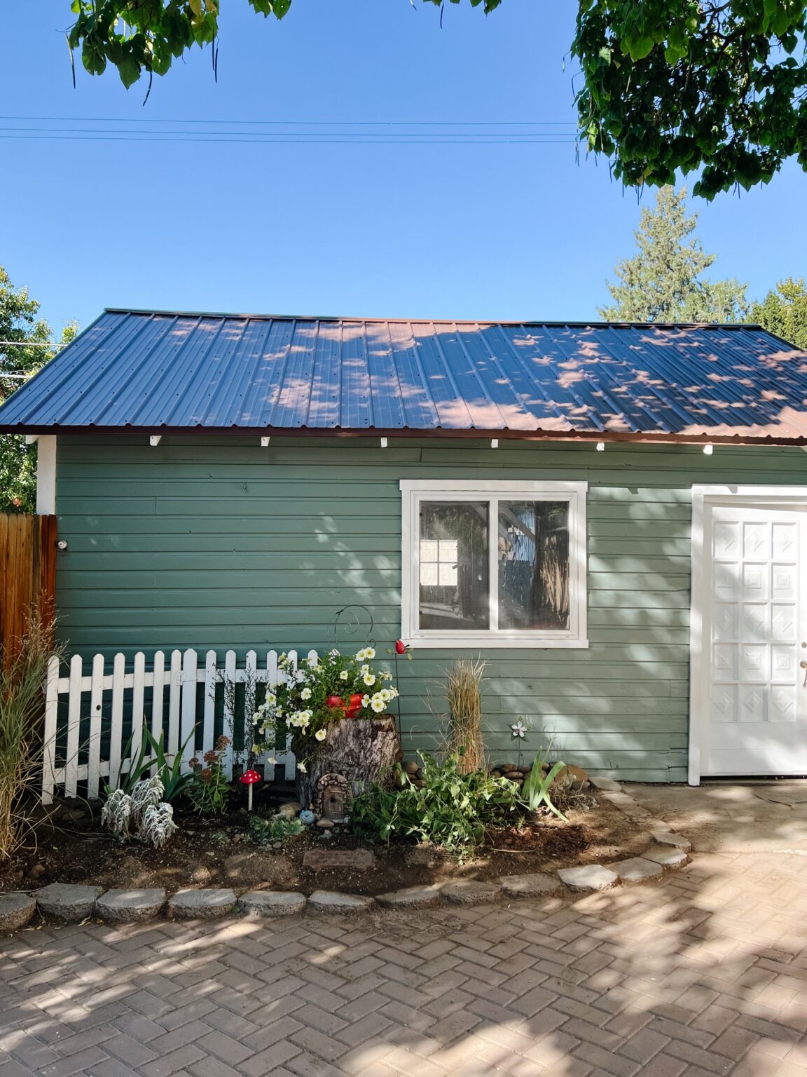 Before & After: I Painted Our Garage Green - The Wicker House