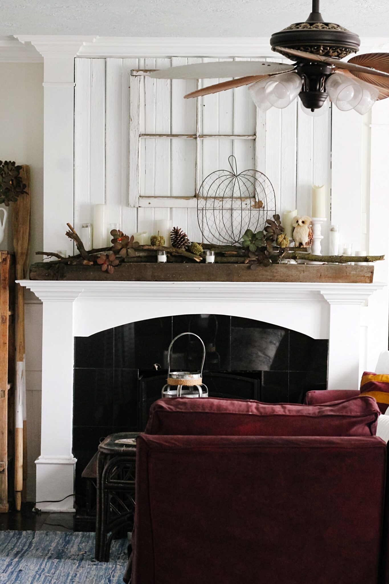 My Fireplace Changes Over the Years (and Mantel looks too) - The Wicker ...