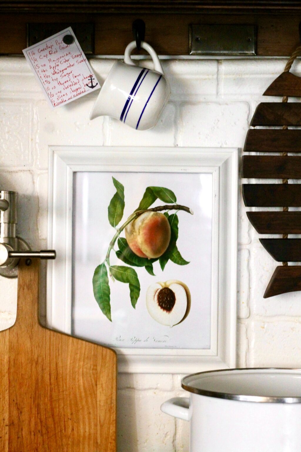 Free Peach Art for our Kitchen Backsplash - The Wicker House
